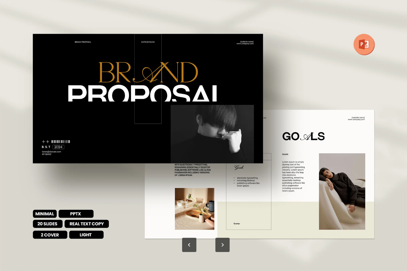 高端商务品牌提案PPT模板下载 | 可编辑设计师专用创意方案报价单Brand Proposal Template _ 果觅网（gooodme）